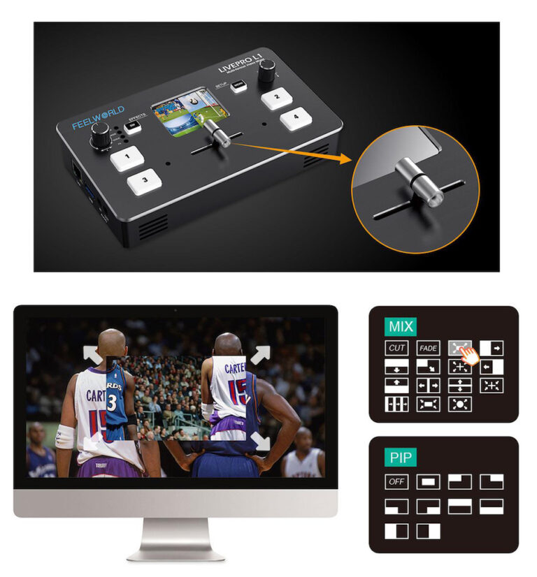 Feelworld LivePro L1: un mezclador de vídeo profesional con cuatro ...