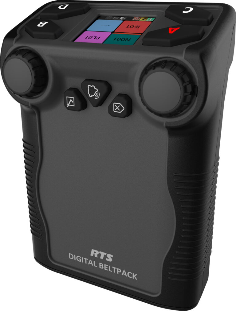 RTS presenta el DBP (Digital Beltpack), una petaca de intercom digital
