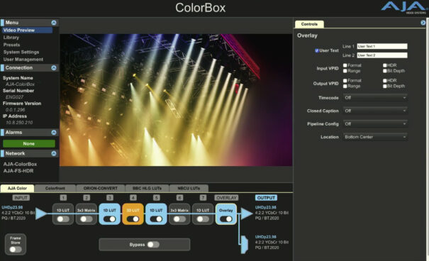 AJA to showcase at IBC 2022 ColorBox, a brand new color solution